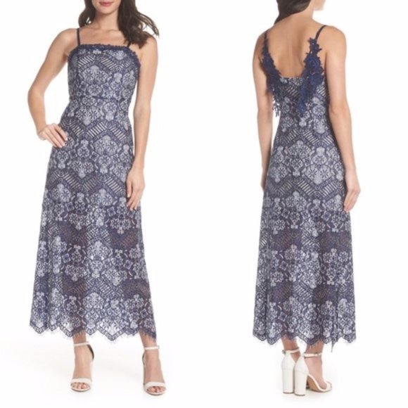 foxiedox | Dresses | Foxiedox Daleyza Open Back Lace Maxi Dress S ...